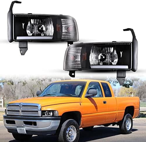 Headlights for Dodge 1500 2500 3500 1994-2002 Lights Assembly LED ...