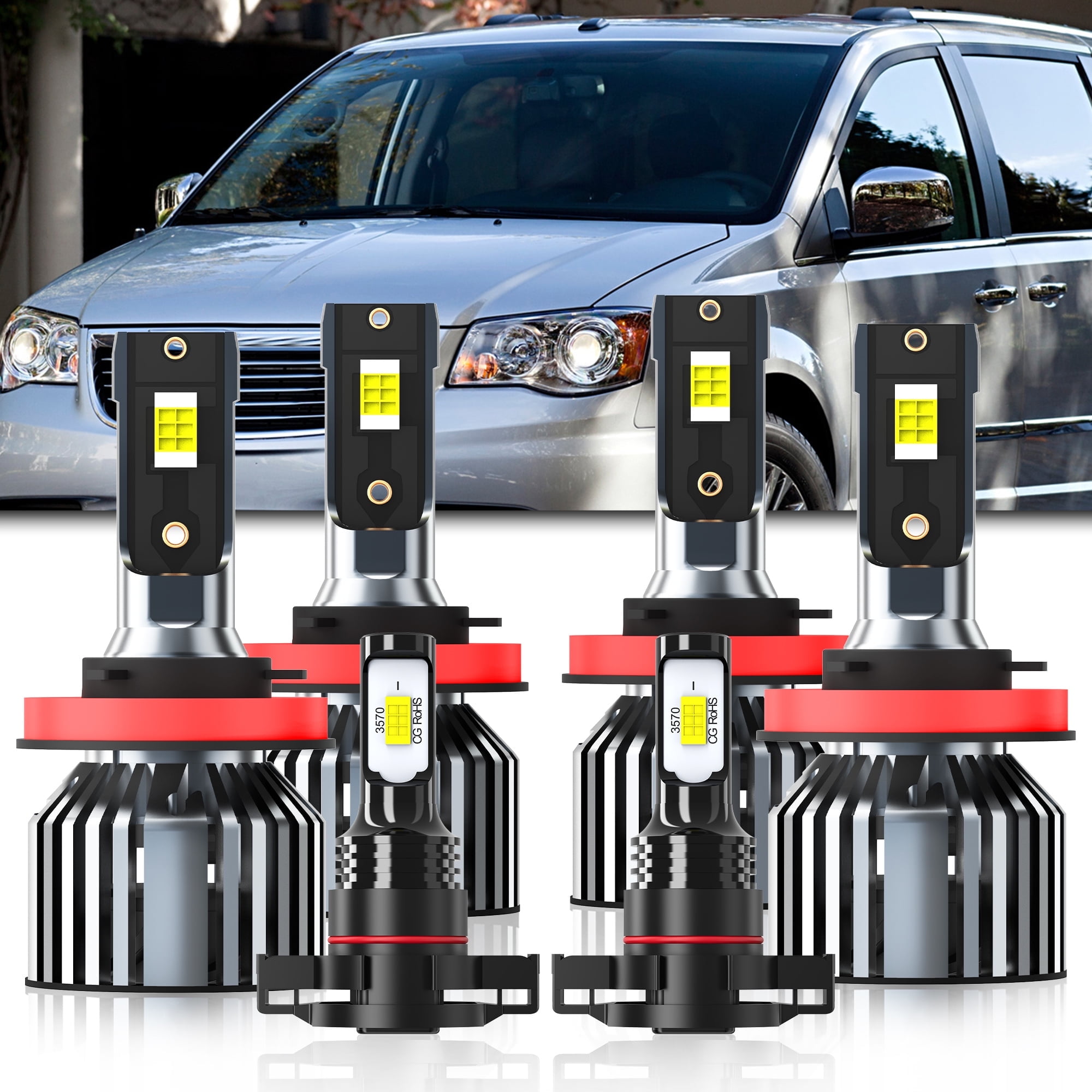 Headlights Fit For 2010-2016 Chrysler Town & Country LED Headlight ...