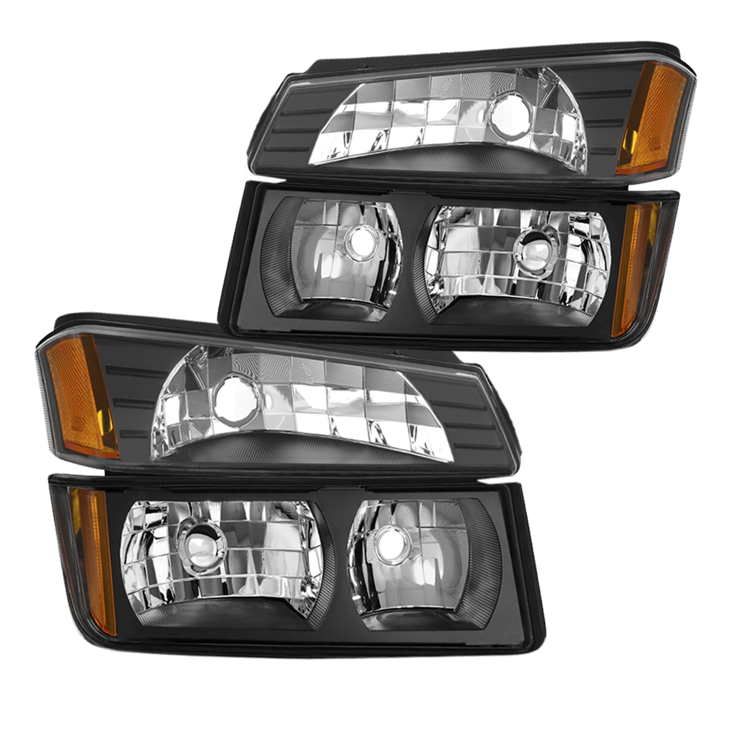 Headlights For 2002-2006 Black Housing Chevy Avalanche Body Cladding ...