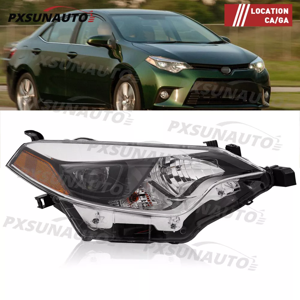 Headlights For 2014 2015 2016 Toyota Corolla Headlamps Right RH ...