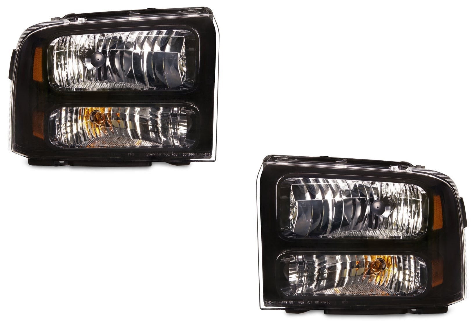 Headlights For Ford Super Duty Truck F250 F350 2005 2006 2007 Black ...