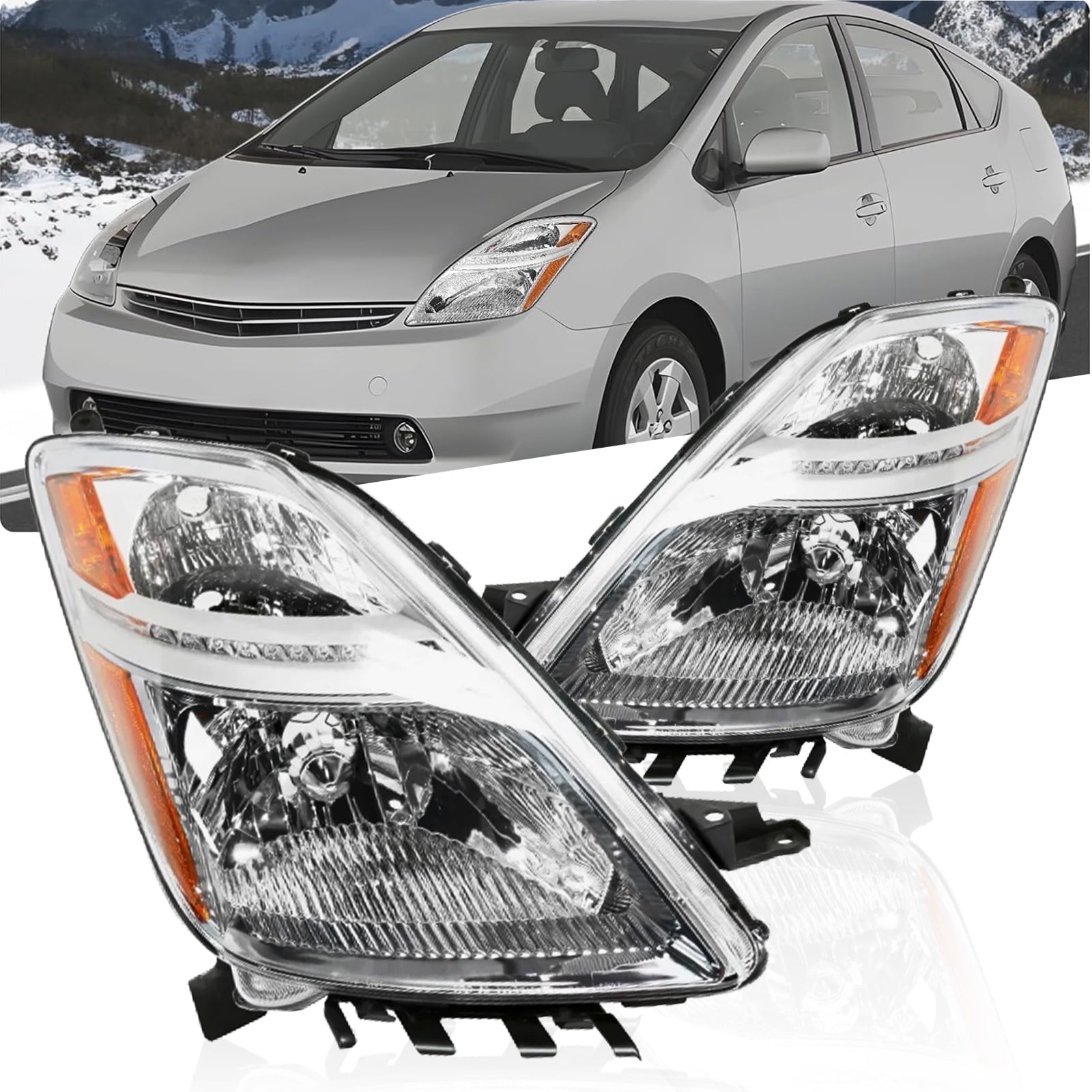 Sennachine Headlights Set For 2006 2007 2008 2009 Toyota Prius Left ...