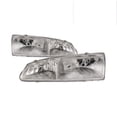 Headlights Set w/Bulb Pair Fits 96-97 Ford Thunderbird T Bird Mercury ...