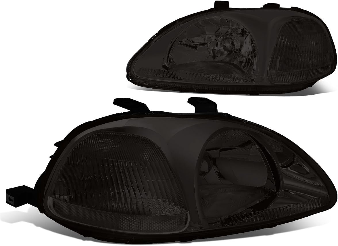 Headlights Smoke/Tinted Lens Amber Corner Lamps for 1996-1998 Honda ...