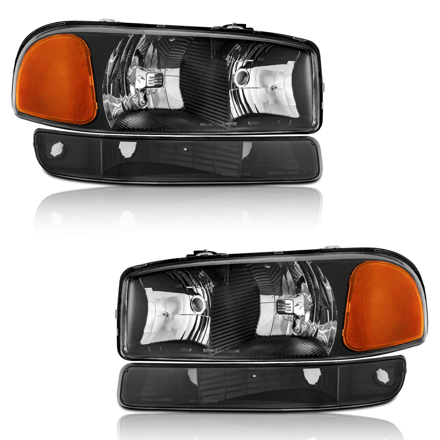 Headlights for 1999-2006 GMC Sierra 1500 1500HD 2500HD 3500/00-06 Yukon ...