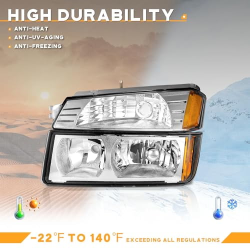 Headlights for 2002-2006 Chevy Avalanche 1500 2500 (Fits Body Cladding ...