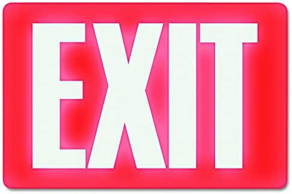 Headline Sign 4792 Glow In The Dark Sign, 8 x 12, Red Glow, Exit ...