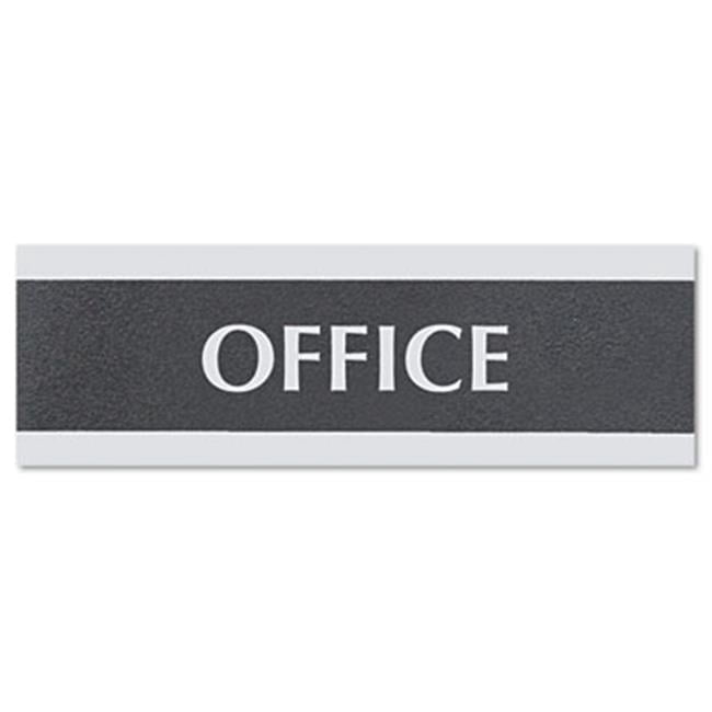 Headline Sign Century Series Office Sign - Black/Silver - 9 x 1/2 x 3 ...