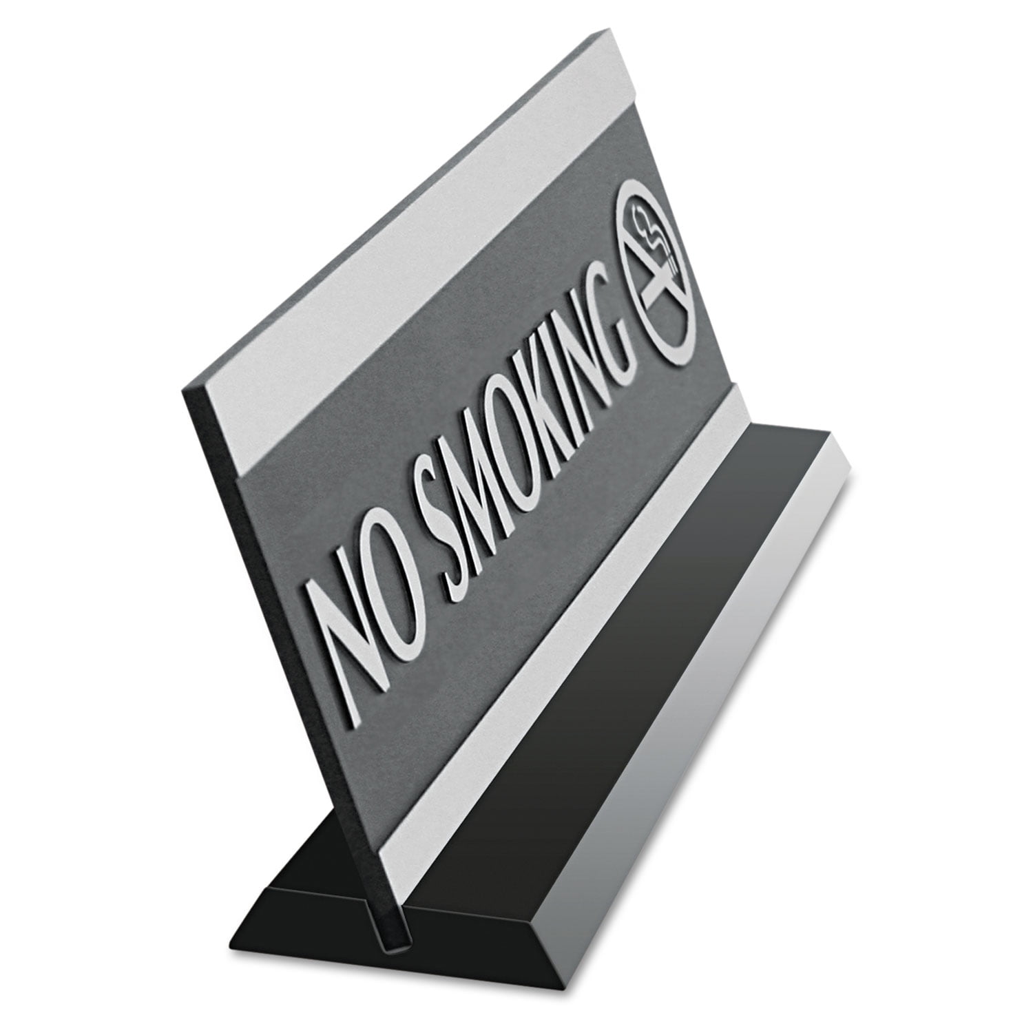 Headline Sign Century Series Office Sign, NO SMOKING, 9 x 3, Black ...