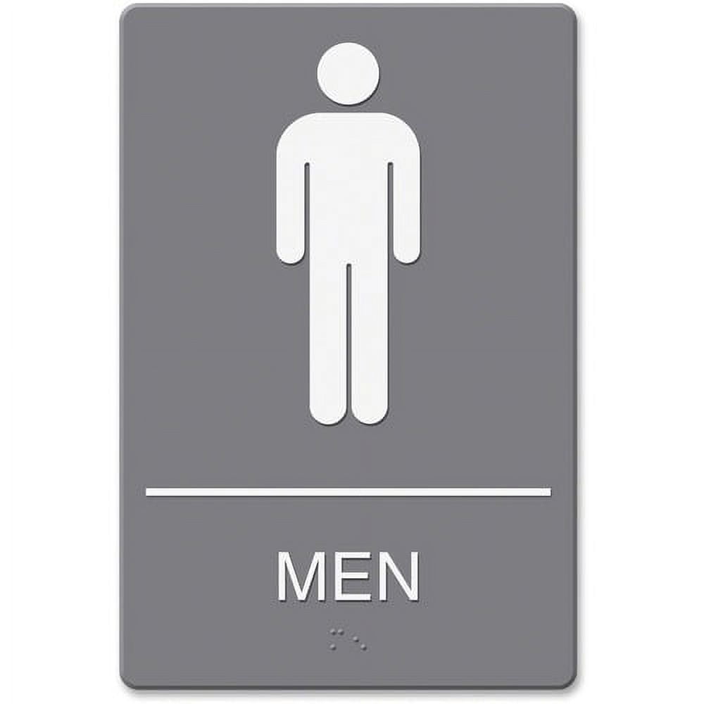 Headline Signs ADA MEN Restroom Sign - 1 Each - Men Print/Message - 6 ...