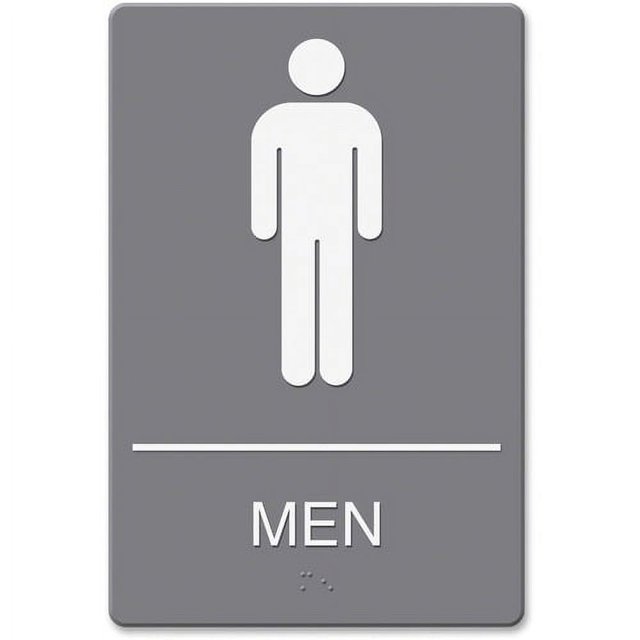 Headline Signs ADA MEN Restroom Sign - 1 Each - Men Print/Message - 6 ...