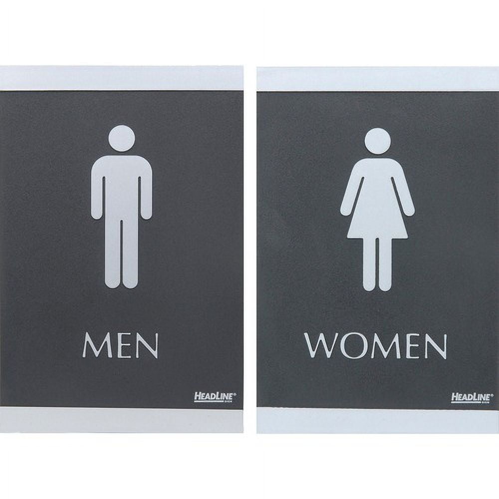 Headline Signs ADA MEN/WOMEN Restroom Sign - 1 Set - Men, Women Print ...