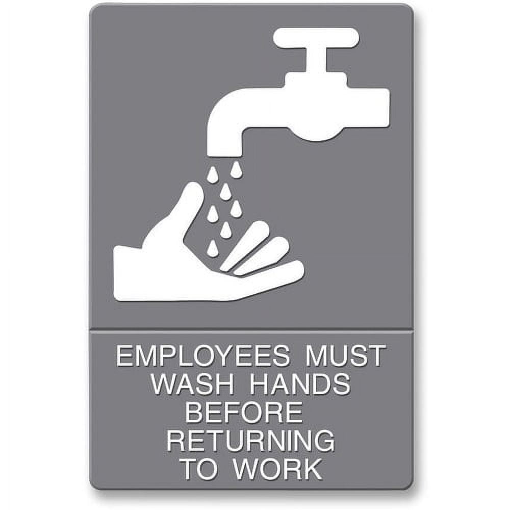 Headline Signs Employees Wash Hands Sign - 1 Each - EMPLOYEES MUST WASH ...