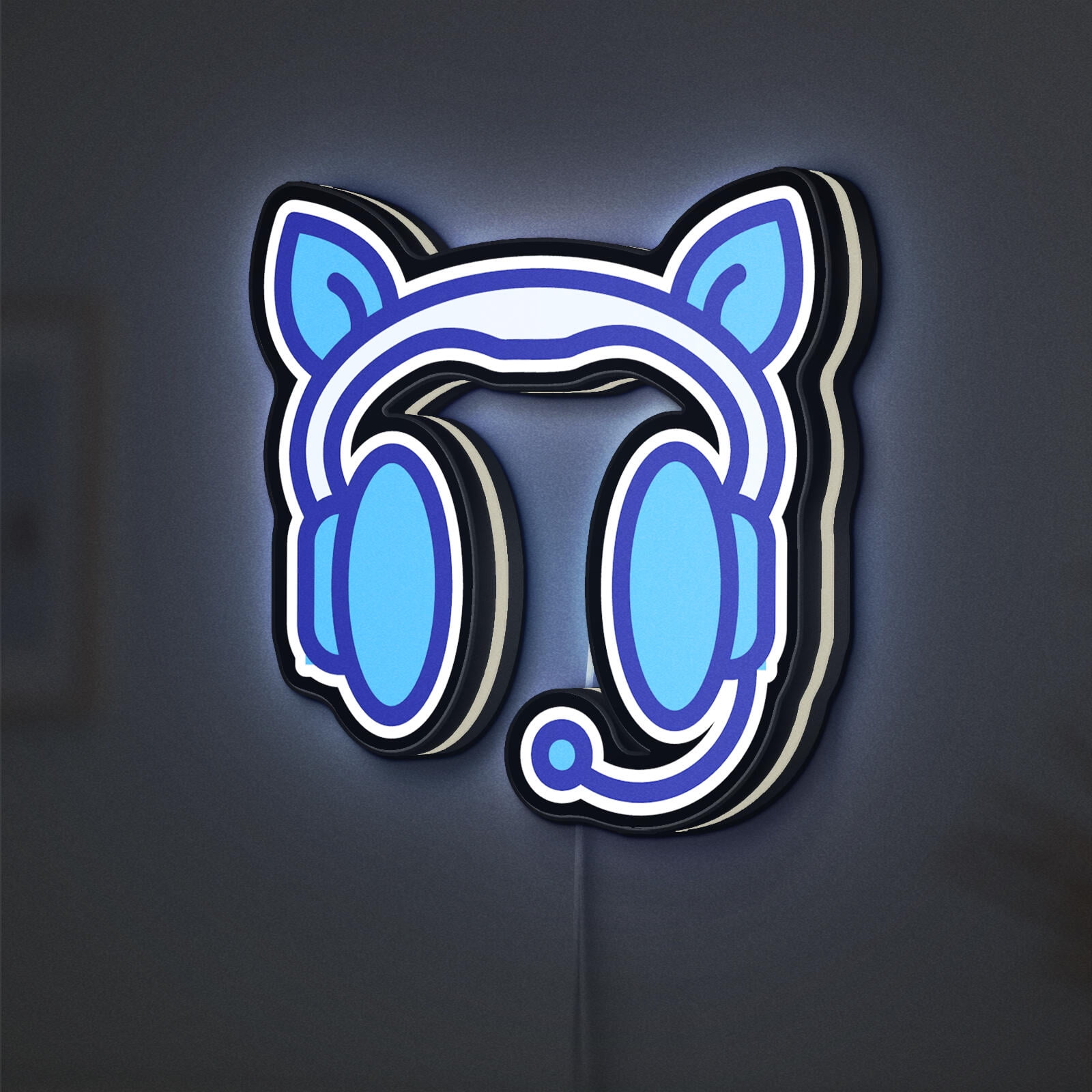 Headphone 3D Novelty Light Box, Gamer Room Wall Art, Cool Streaming ...