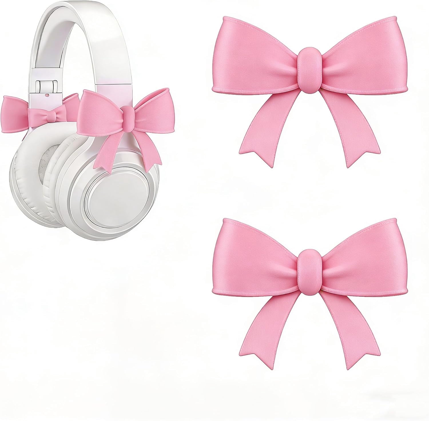 Headphone Accessories,2 Pack 3D Bows Decor for Headphones, Cute ...