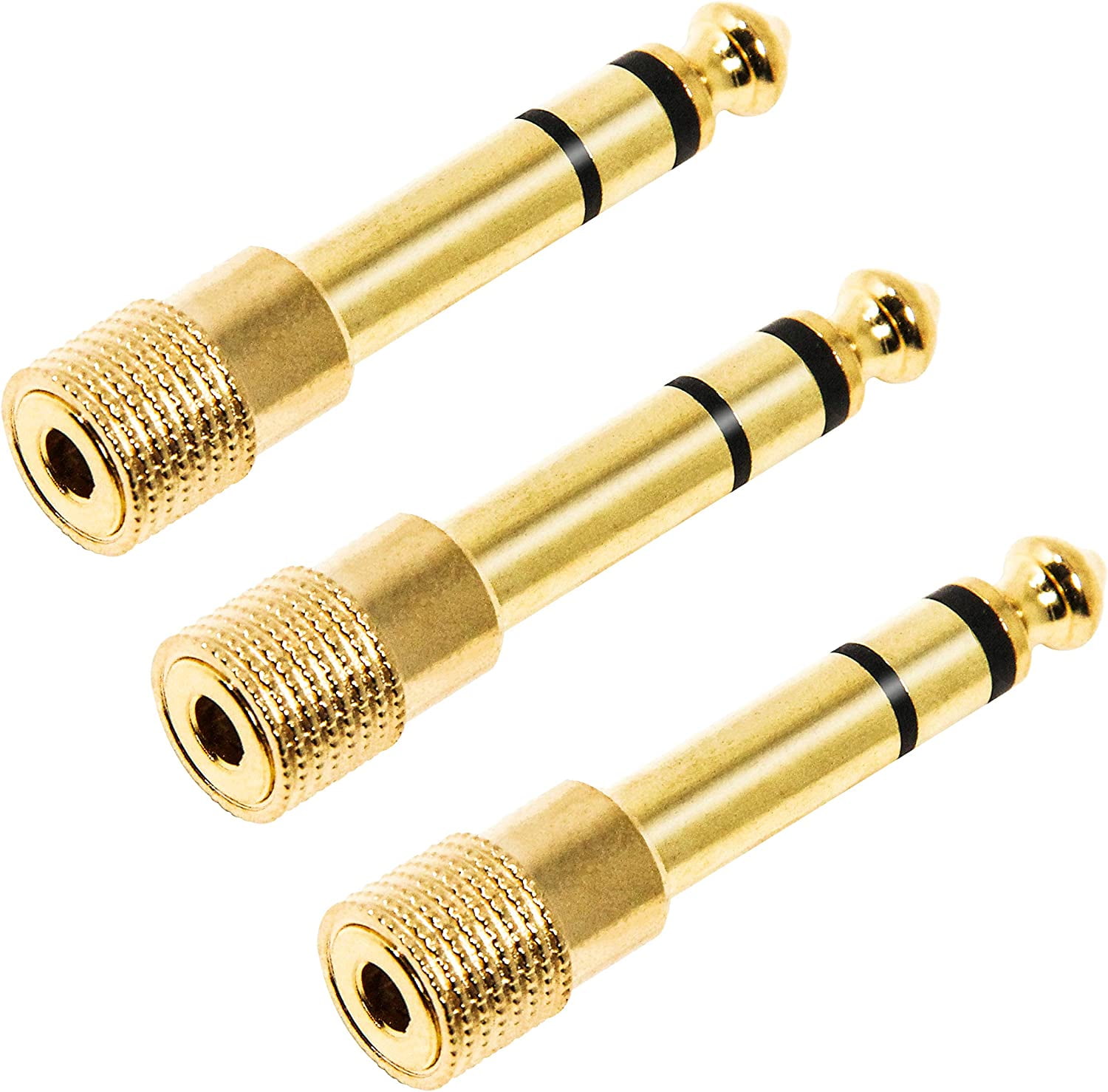 Headphone Adapter 1/4 to 3.5mm, 3-Pack 6.35mm 1/4 inch to 3.5mm 1/8 ...