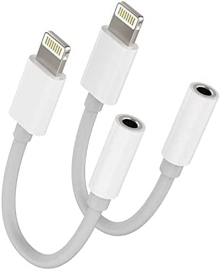Headphone Adapter, 2 Pack [Apple MFi Certified] Lightning to 3.5mm ...