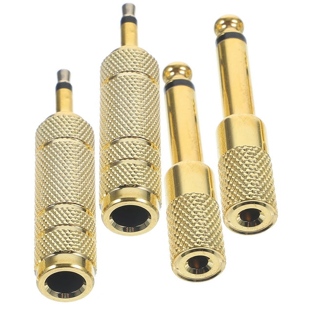 Headphone Adapter 4 Pcs Audio Jack 6.35mm (1/4 Inch) Male to 3.5mm ...