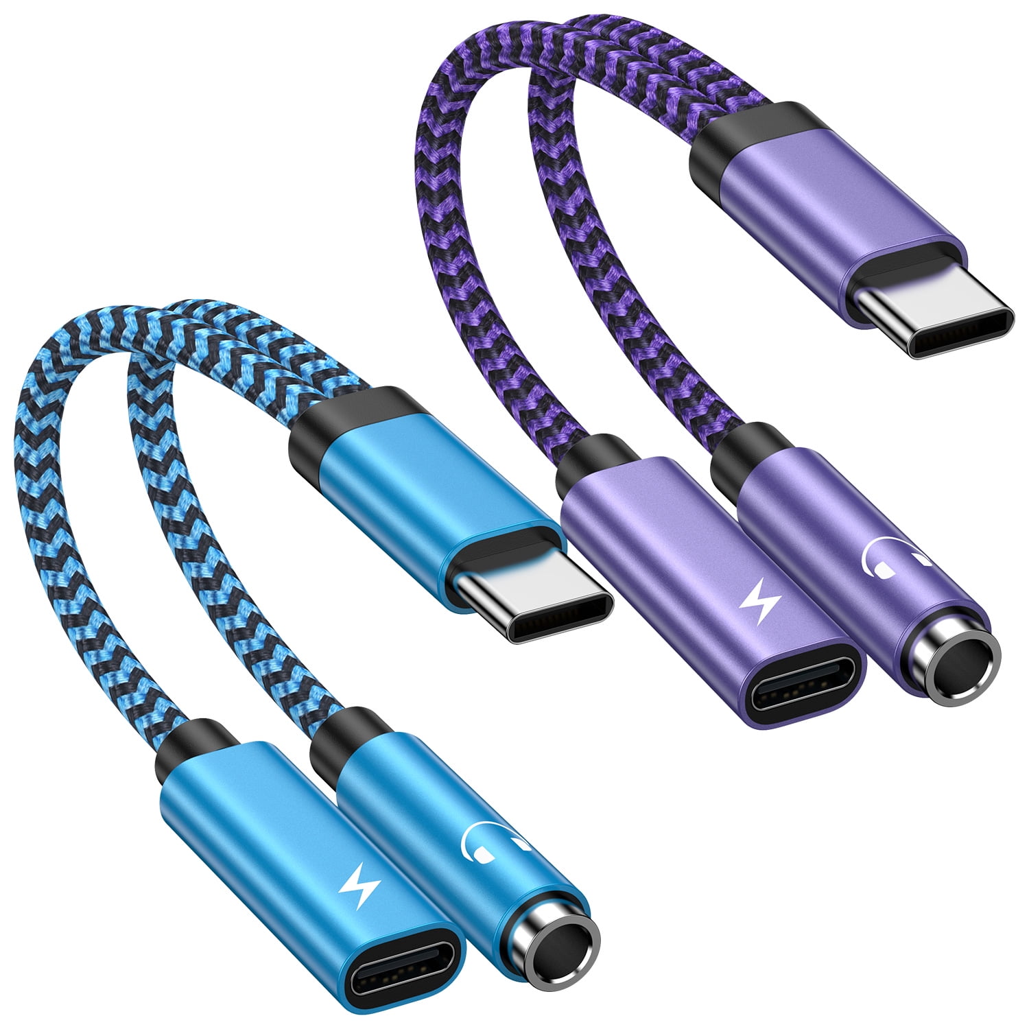 Headset Headphone Adapter,2PACK AILKIN 2 in 1 Usb C Type C to 3.5mm ...