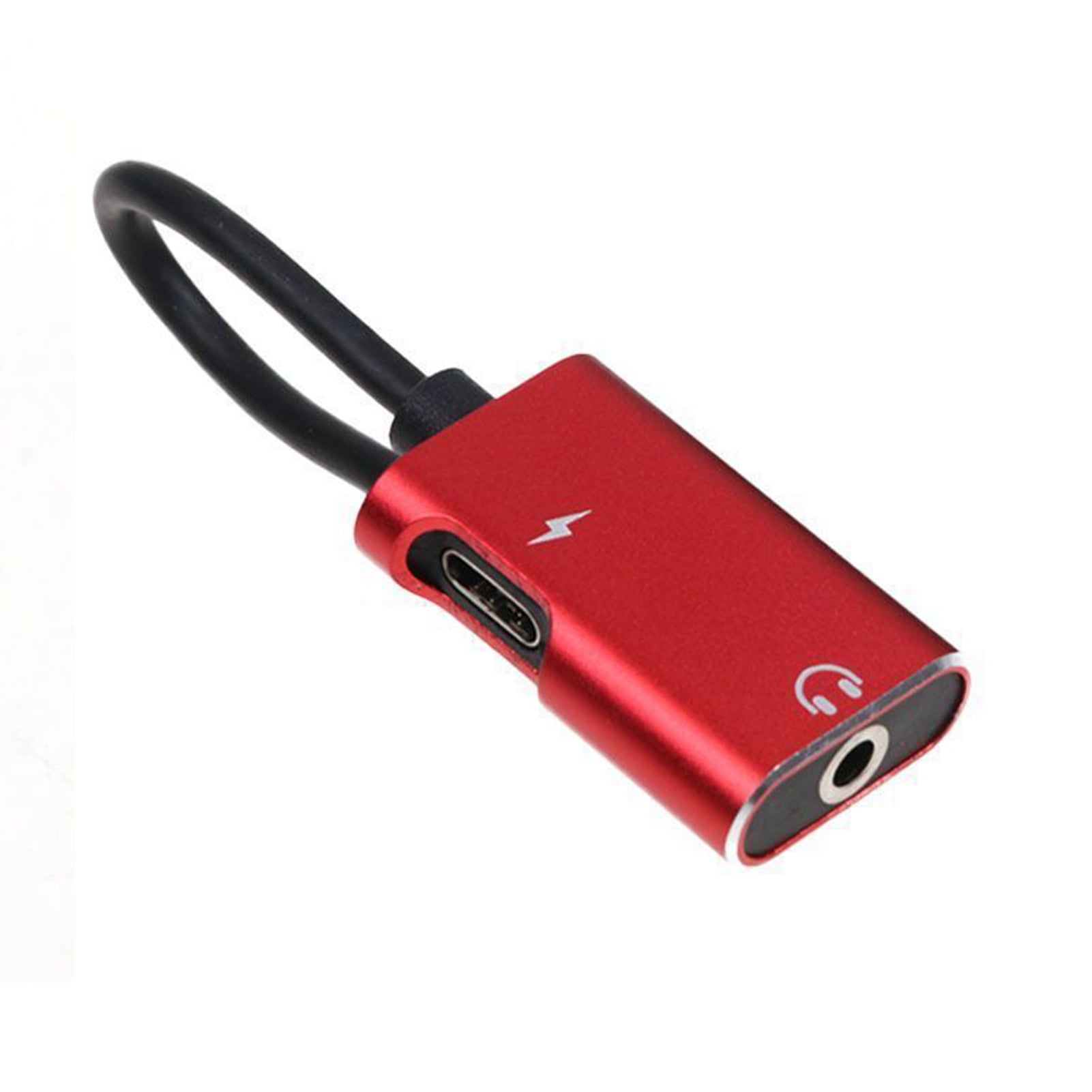 Headphone Adapter Jack 2-in-1 Type-C 3.5mm Charging-Support Aux Audio ...