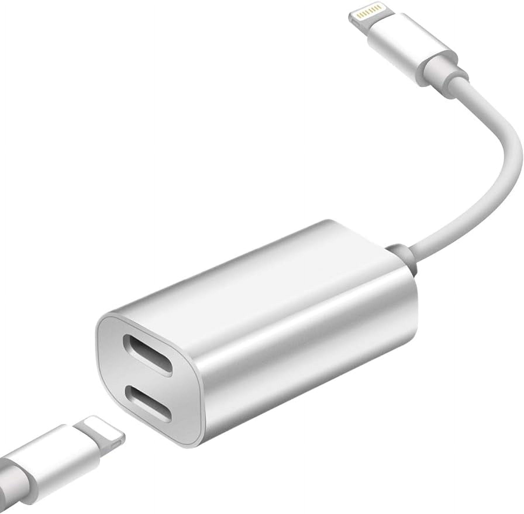 Headphone Adapter Lightning to Audio Jack and Charger Extender Earphone ...