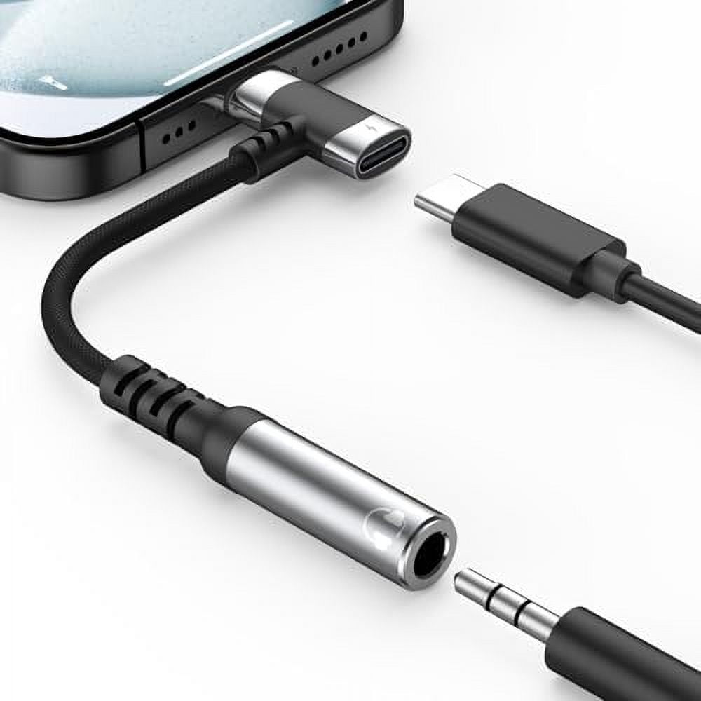 Headphone Adapter for iPhone 15 Pro Max, USB Type C to Aux Audio Jack ...