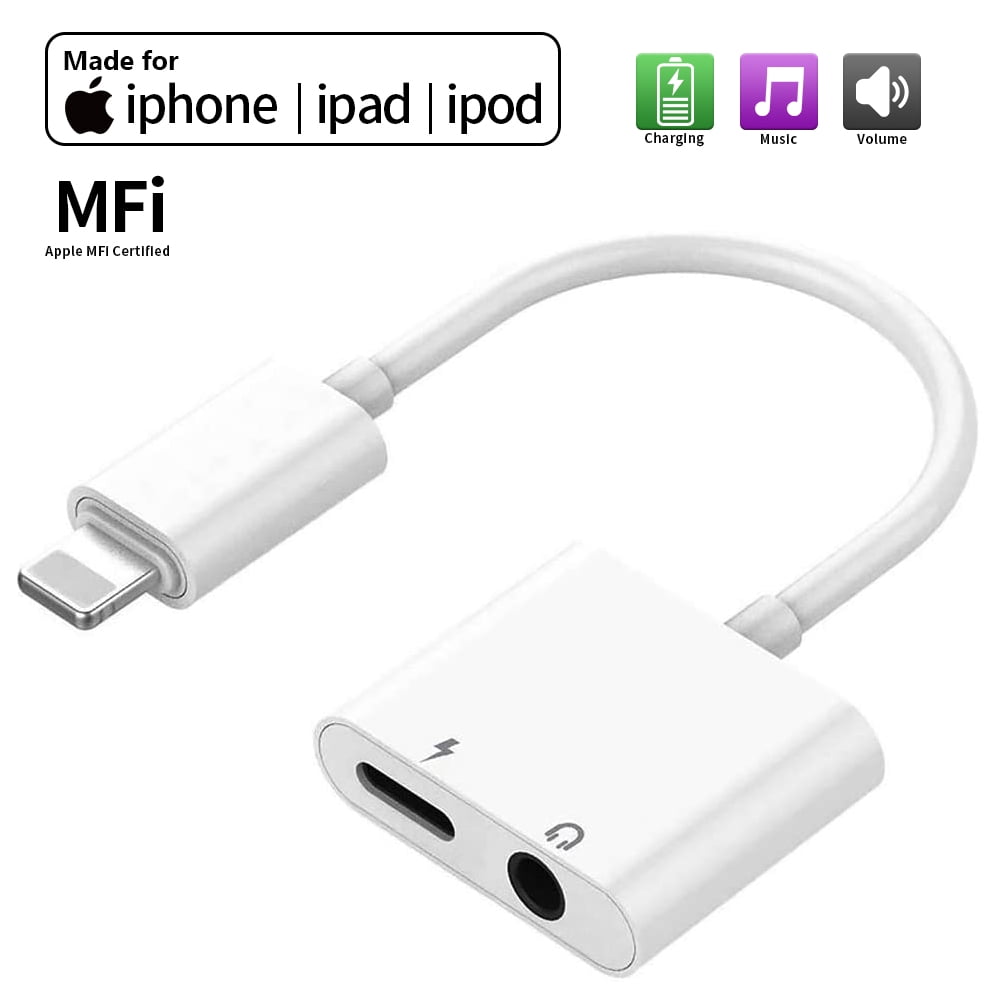 Headphone Adapter for iPhone,Dual Adapter for iPhone 12/12pro/11/11Pro ...