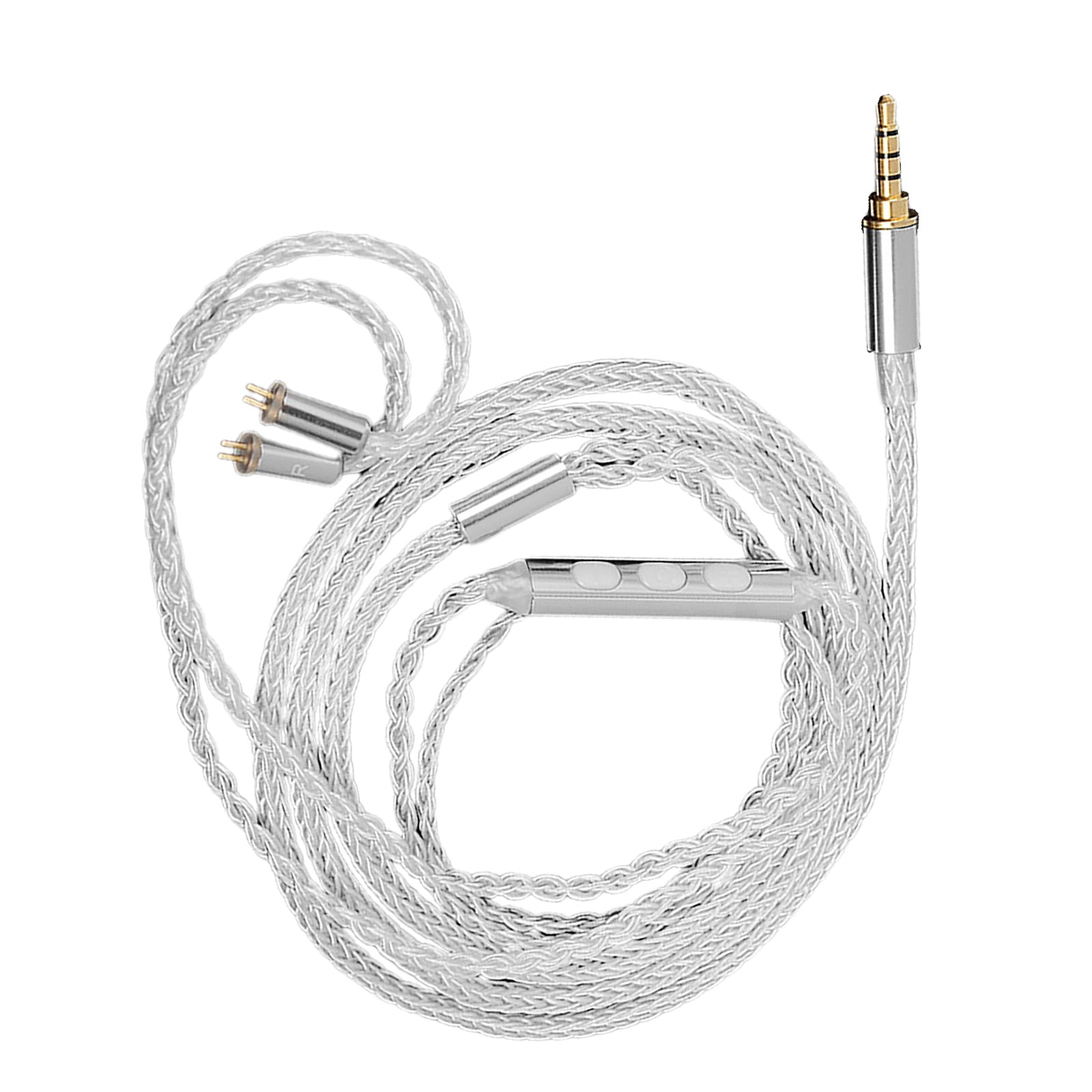 3.5mm/Type-C Headphone Cable 8Core Silver Plated Braided Earphone Cable ...