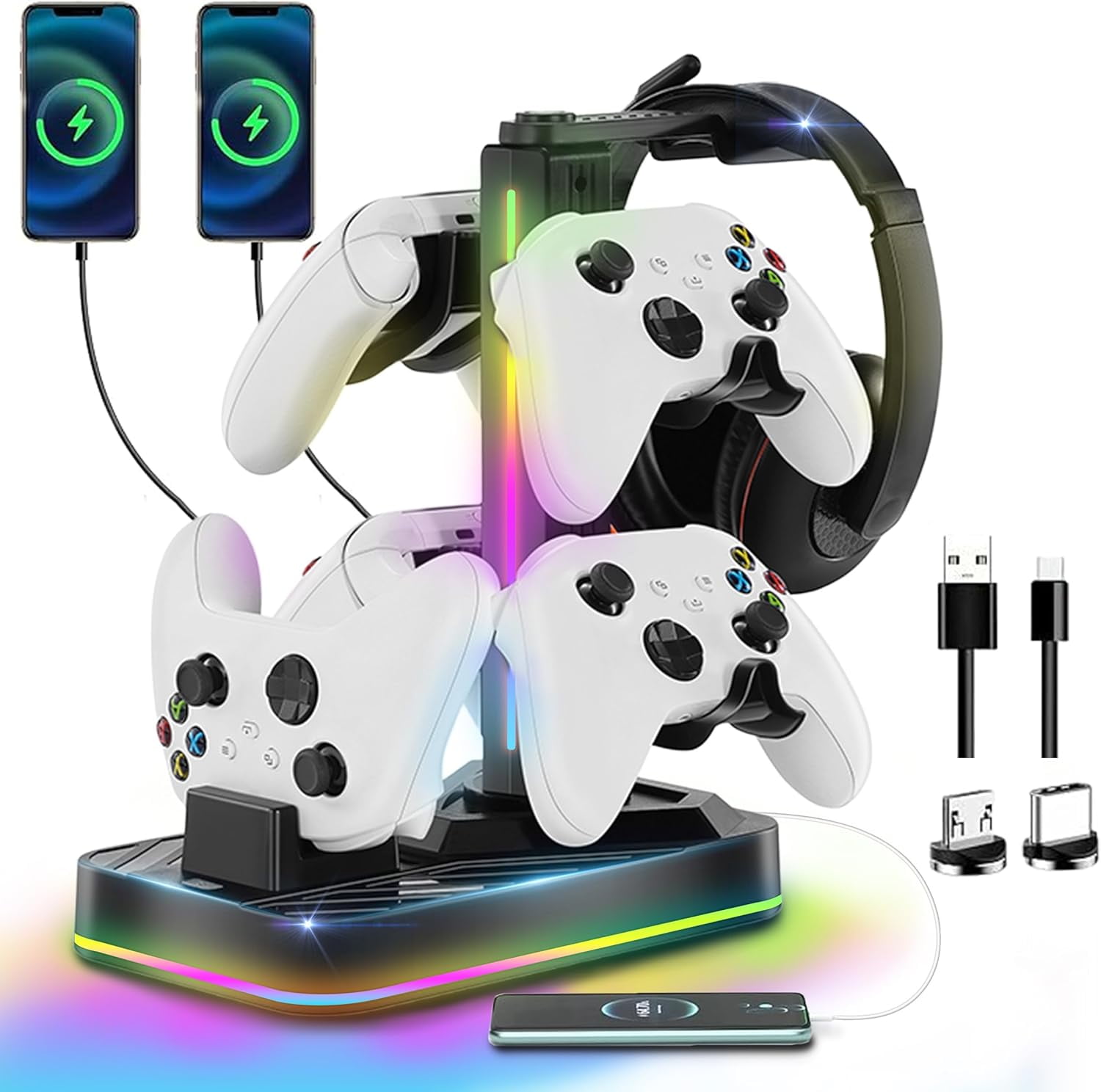 Headphone & Controller Stand with Charging Station for Xbox Series X|S ...