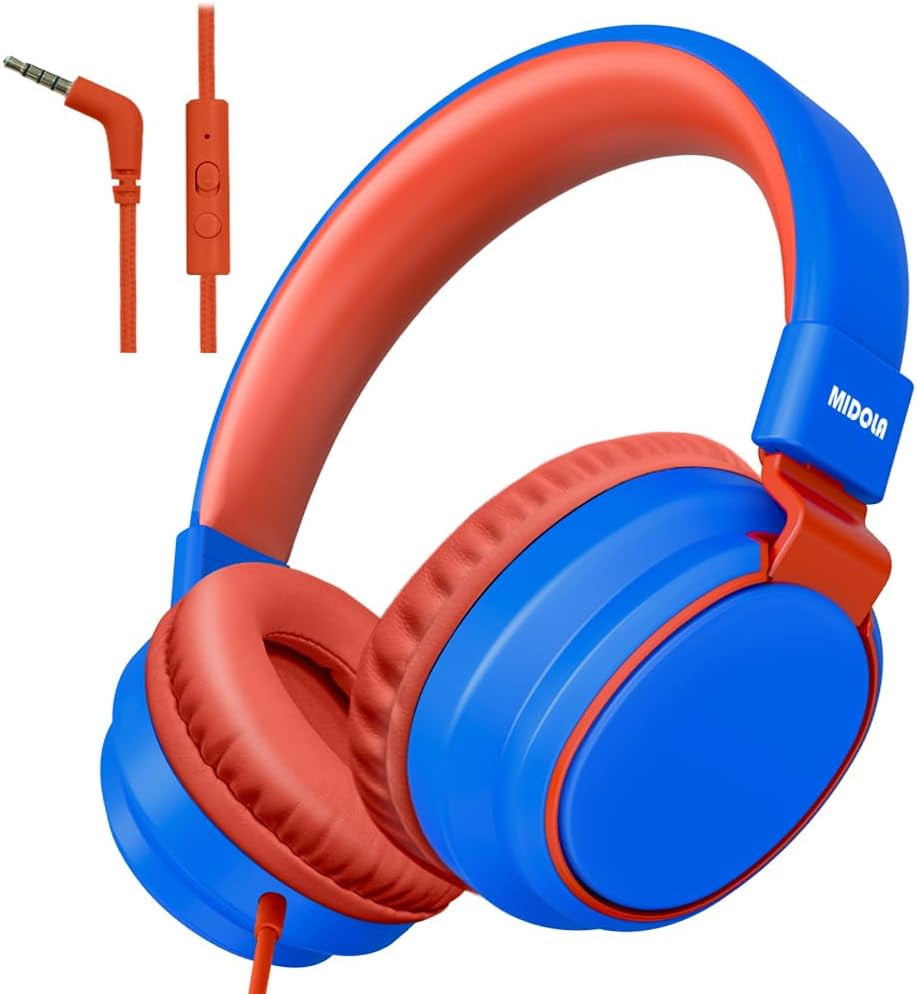Headphone Kids Volume Limited 85/110dB Wired Over-Ear/On-Earr Foldable ...