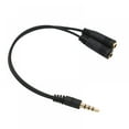 Headphone Mic Splitter, 3.5mm Combo Audio Adapter Cable TRRS to TRS Y ...