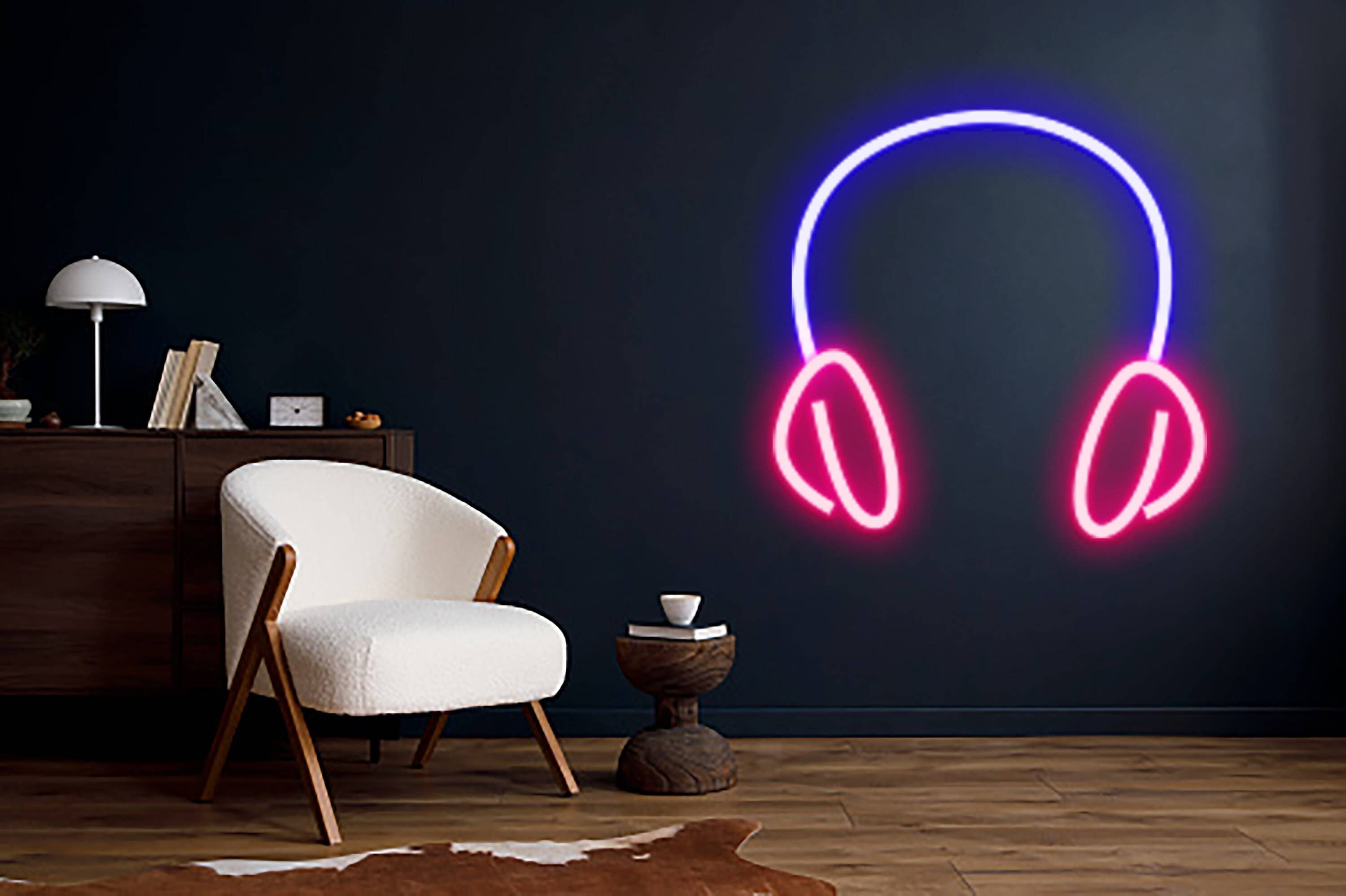 Headphone Neon Sign, Music Studio Decor - Walmart.com