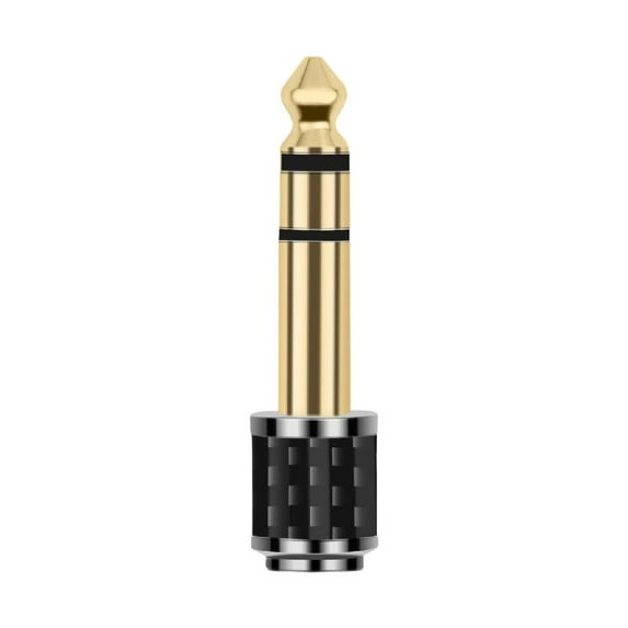 Headphone Plug Adapter 3.5mm to 6.35mm Gold Plated Connector Auditory ...