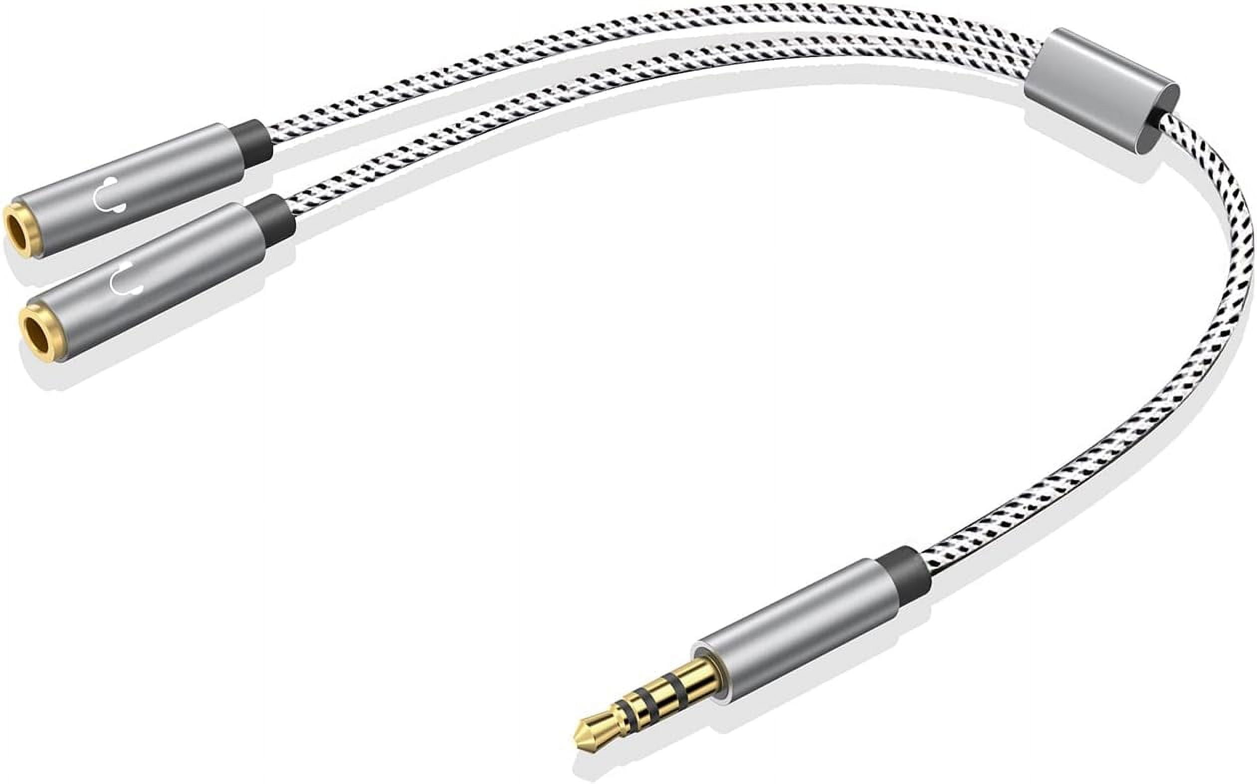 Headphone Splitter 3.5mm Audio Stereo Y Splitter Extension Cable Male ...