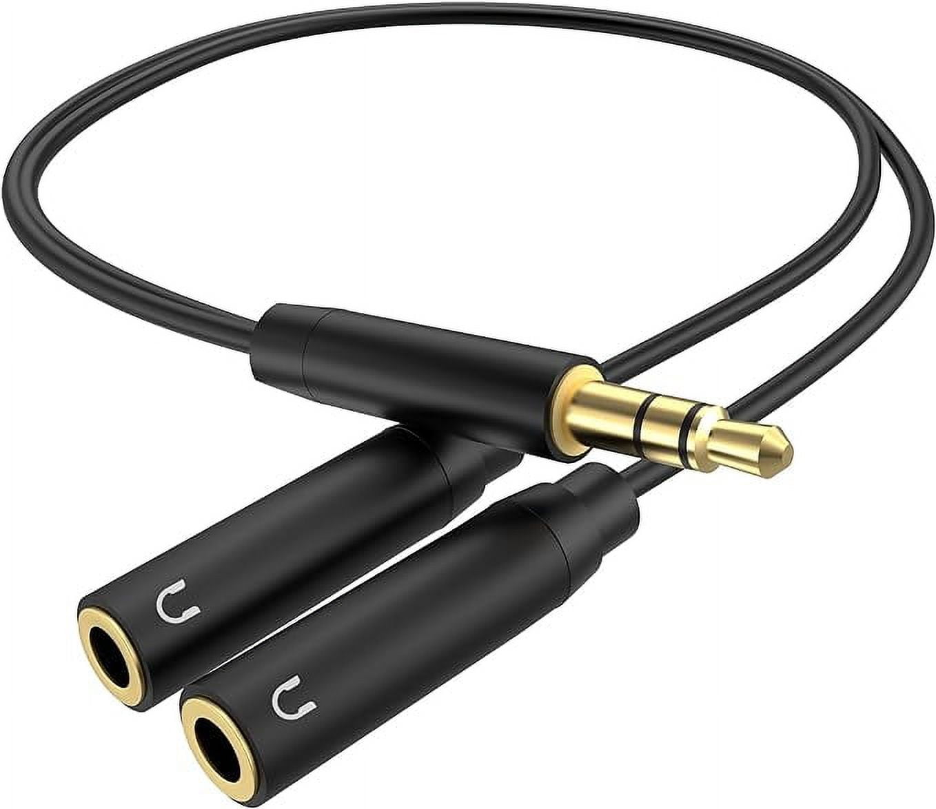 Headphone Splitter 3.5mm Headset Y Adapter 2 Female to 1 Male 3.5mm ...