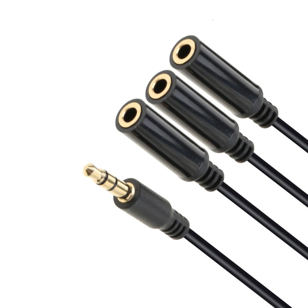Headphone Splitter, 3.5mm Male to 3/6 Female Port,20inch Extension ...