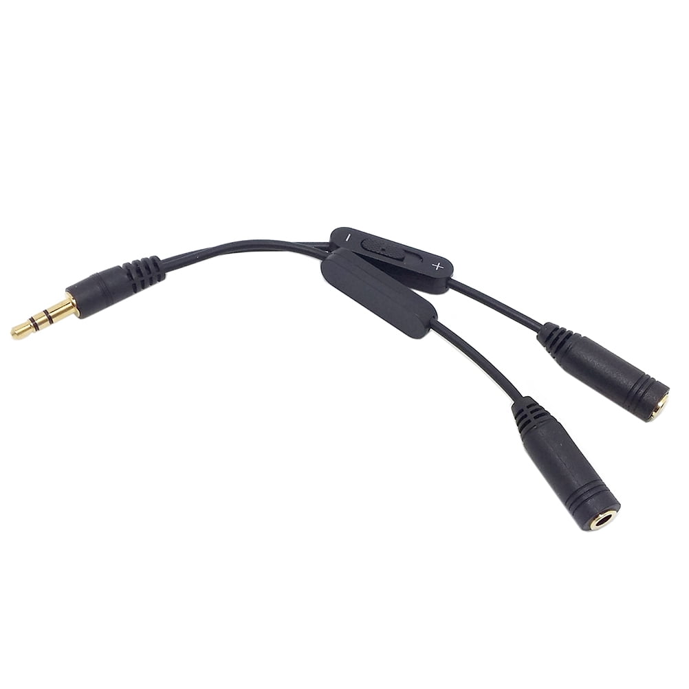 Headphone Splitter Adapter 3.5mm Male to 2 Female Gold Plated Headphone ...