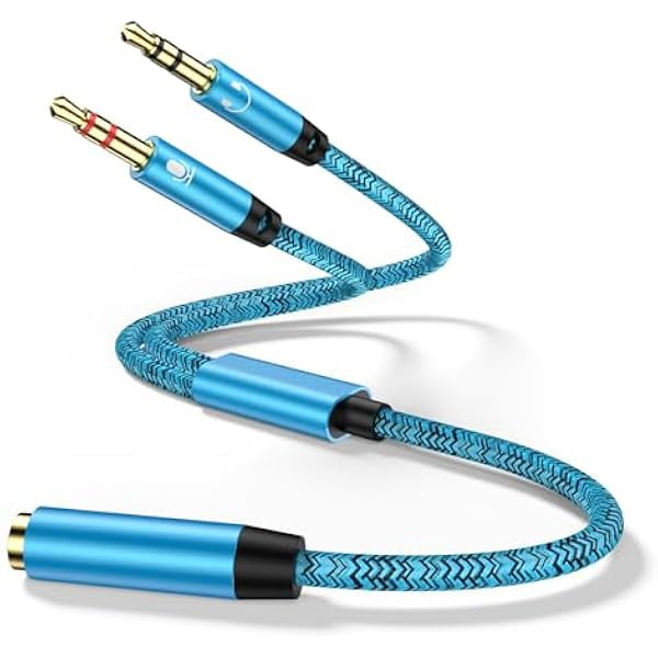 Headphone Splitter for PC Laptop Audio Splitter for Computer 3.5mm ...