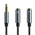 Headphone Splitter, Strong Braided 3.5mm Stereo Audio Y Splitter Cable ...