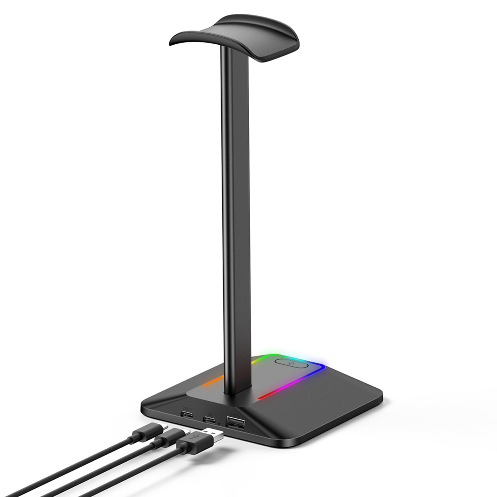 Headphone Stand 2-in-1 RGB Light 2-port USB Hub Multifunctional Desktop ...