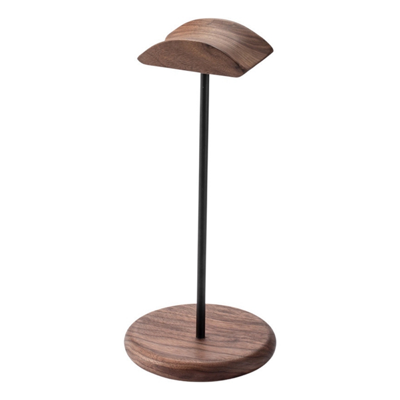 Headphone Stand Black Walnut Solid Wood Headphone Stand -Mounted Wooden ...