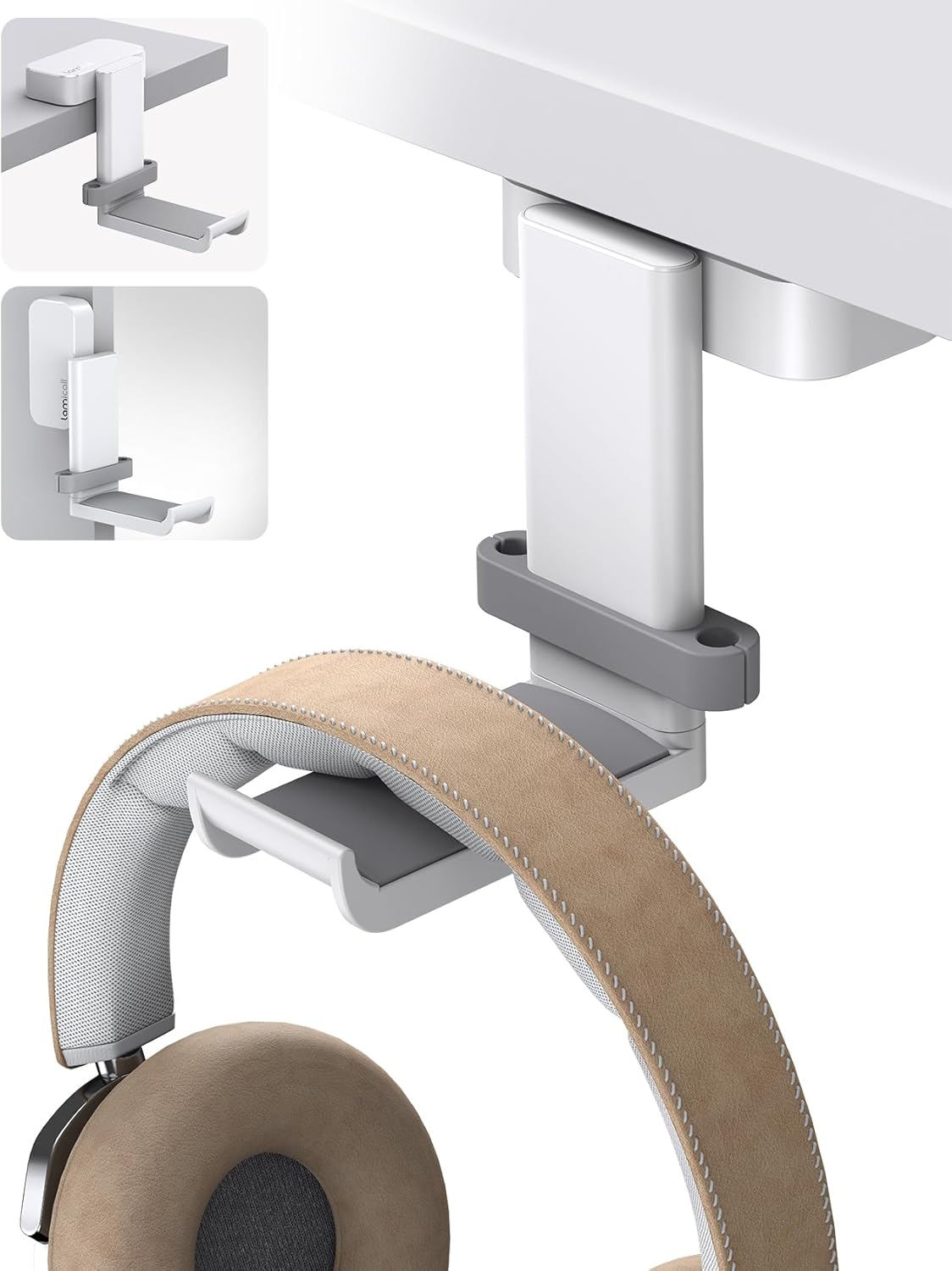 Headphone Stand, Sticky Headset Hanger - 360 Degree Rotation Earphone ...