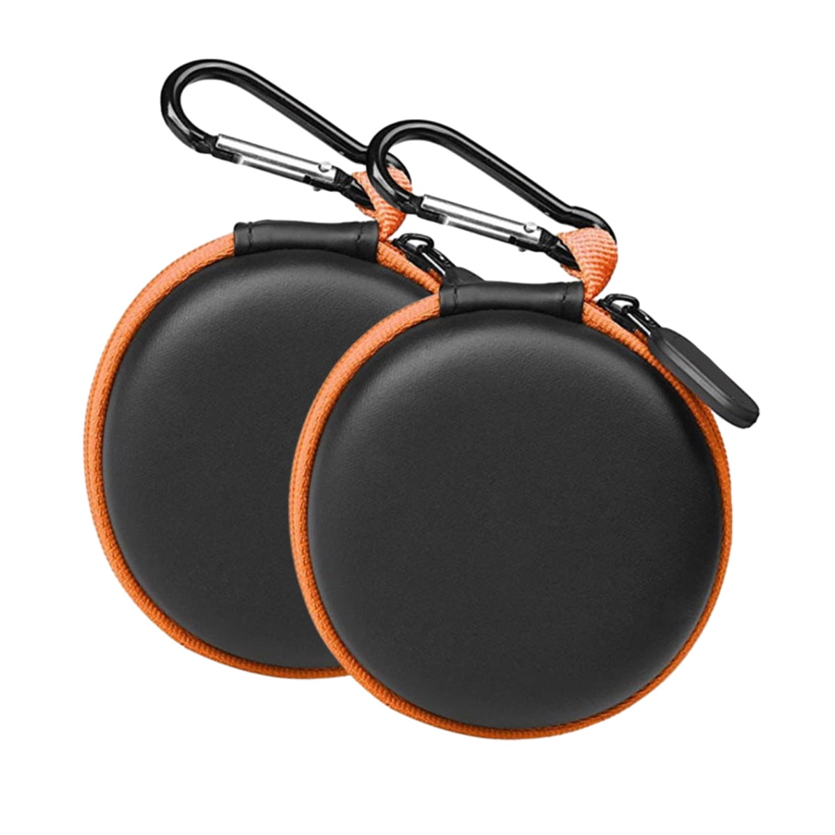 Headphone case, small round pocket headphone travel case Zipper ...