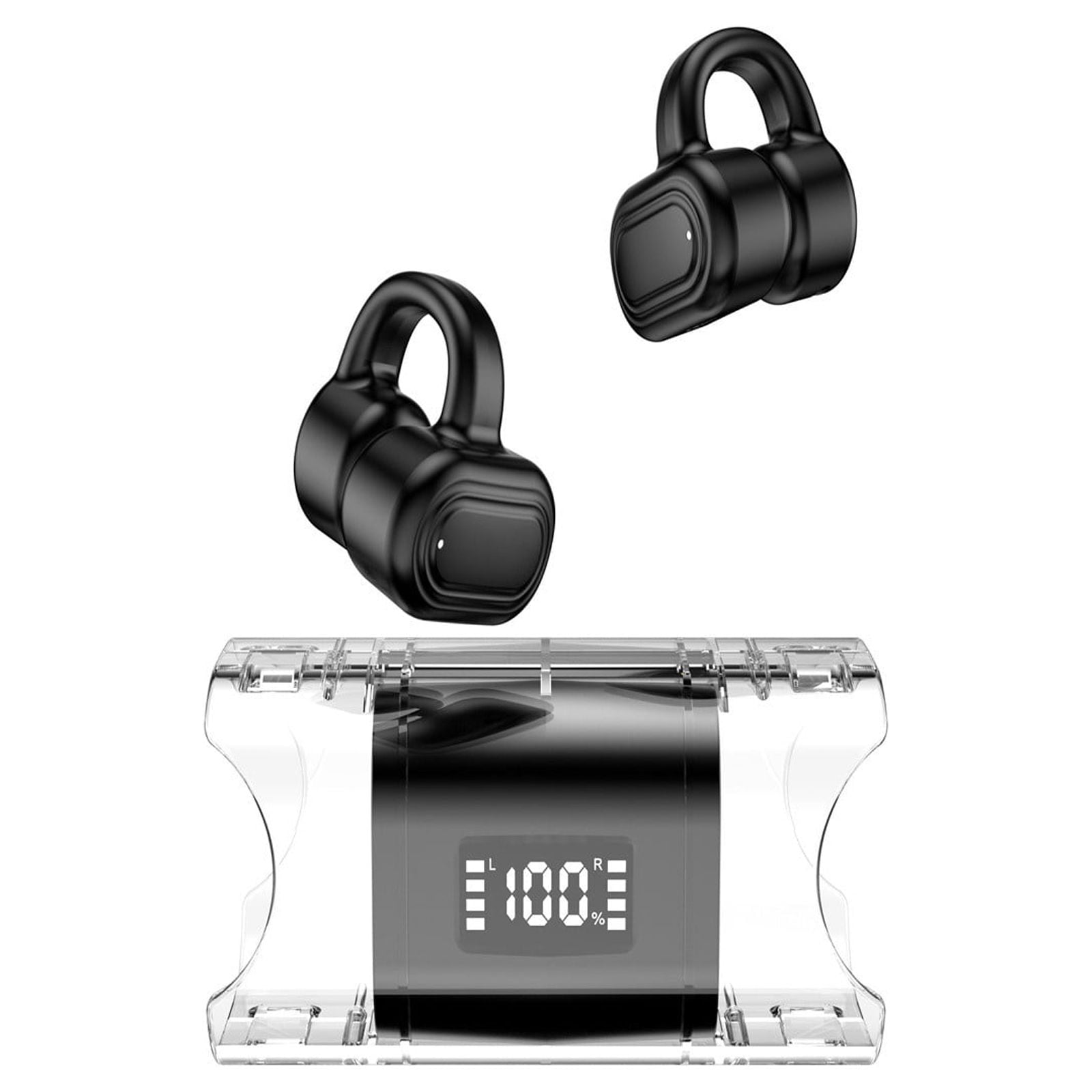 Headphones Bluetooth Headset Wireless Sports Ear Clip Type Long-wearing ...