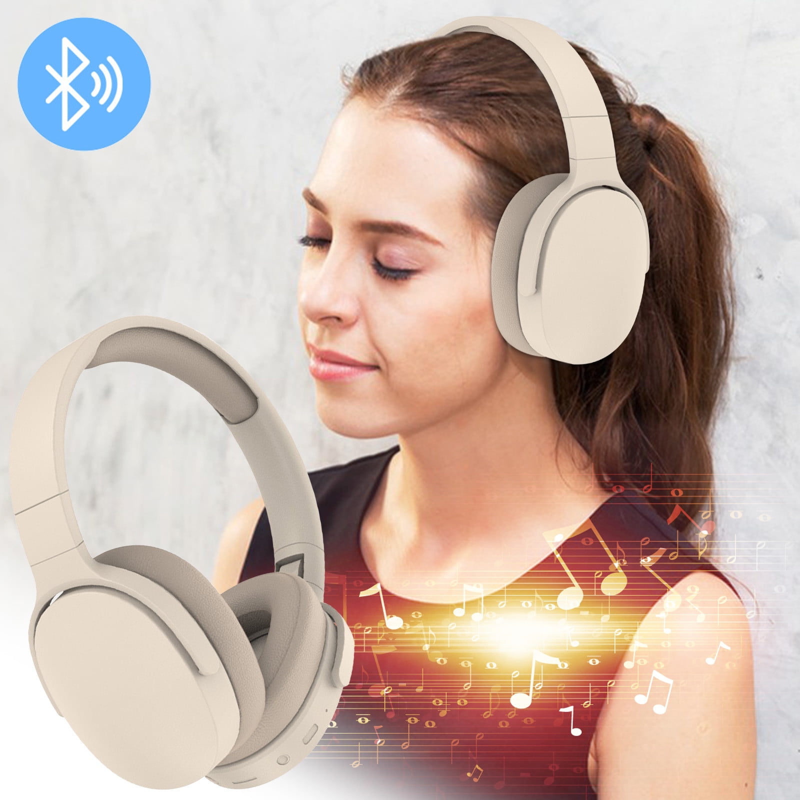 Headphones Bluetooth Headphones Over-Ear Wireless Headphones Stereo ...
