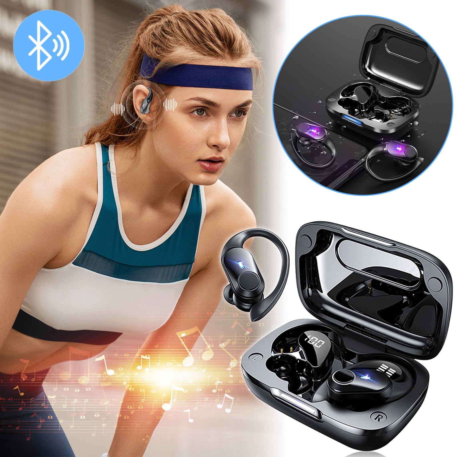 Headphones Earbuds Bluetooth Earbuds Wireless Earbuds 36-hour Playback ...