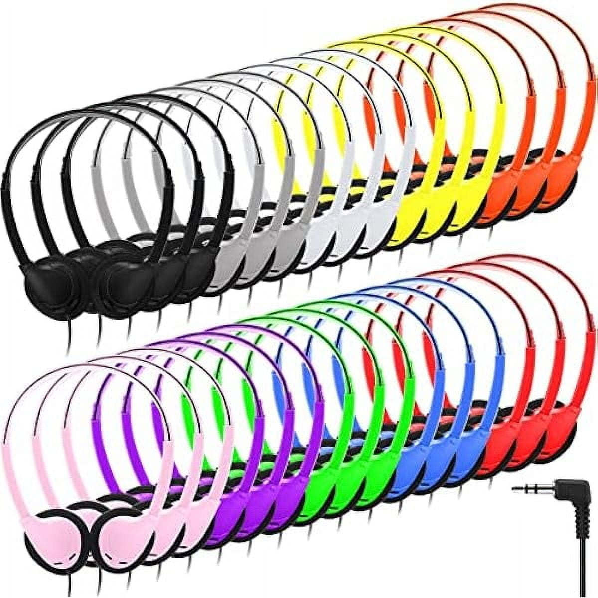 Headphones Earphones Bulk Multi Color over Ear Headset with 3.5mm Plug ...