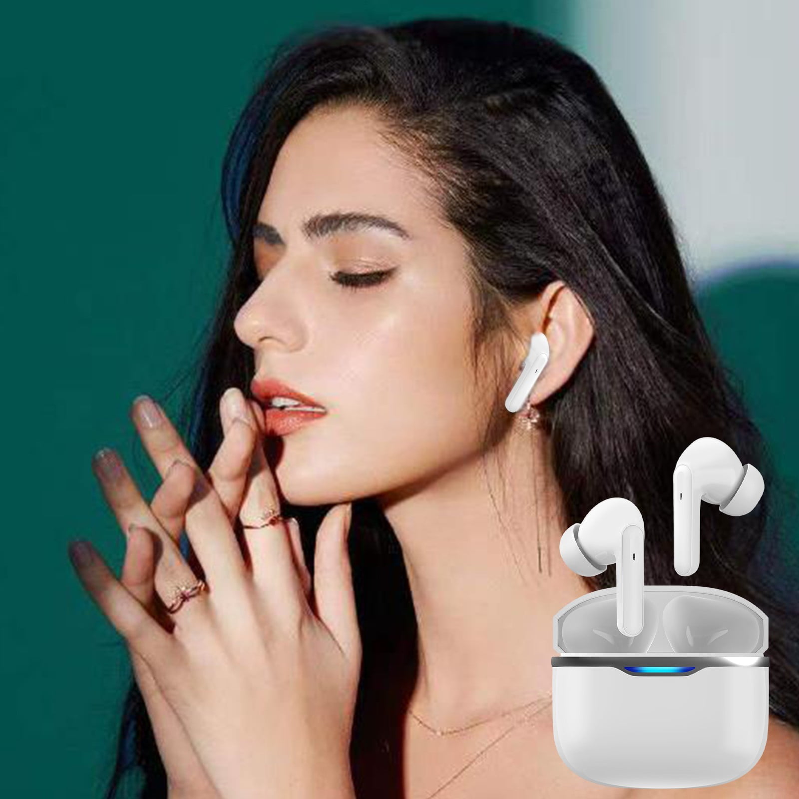 Headphones Gnobogi Bluetooth 5.1 Wireless Half In Ear Earphones With ...