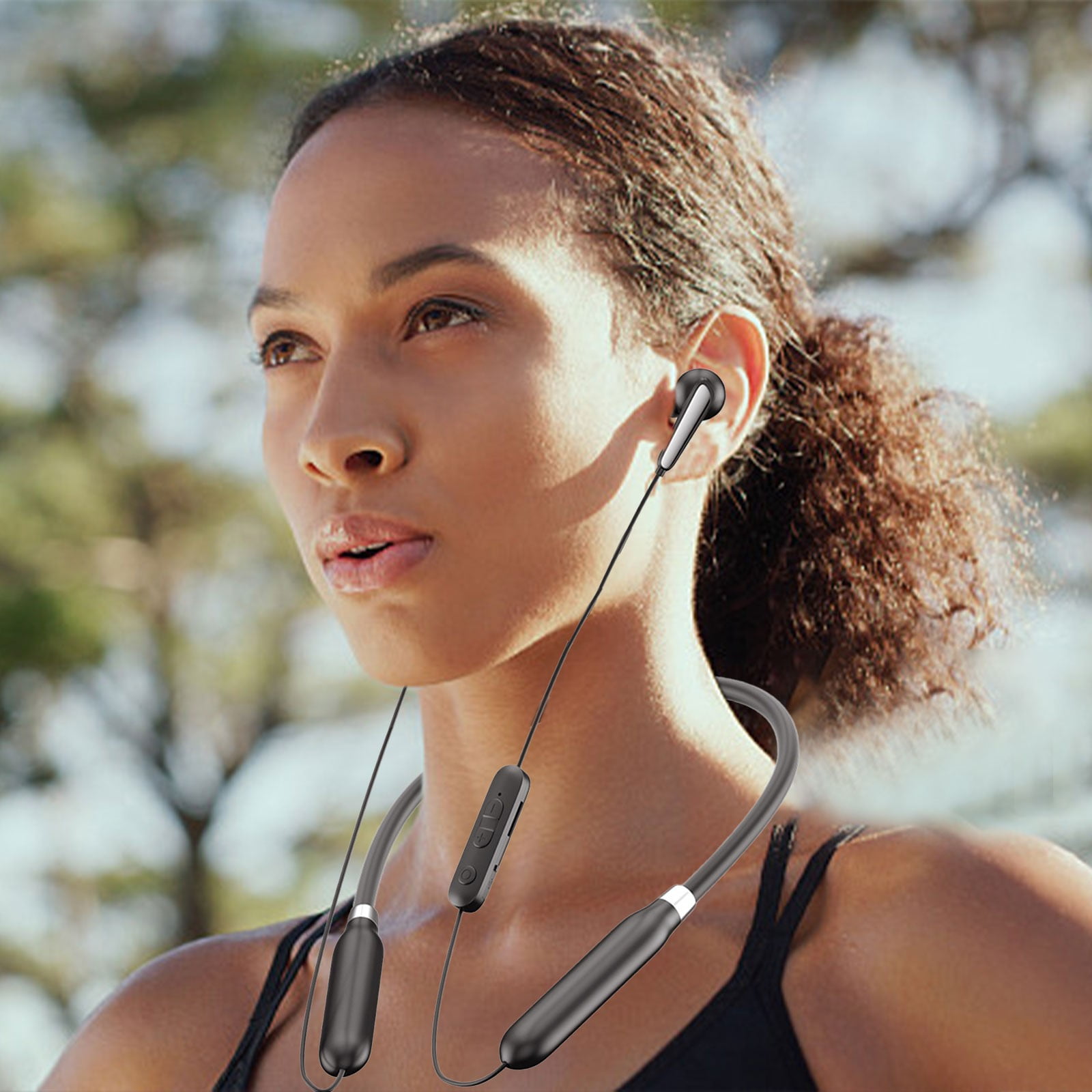 Headphones Gnobogi Bluetooth Headset Neck Hanging Neck Type Sports ...