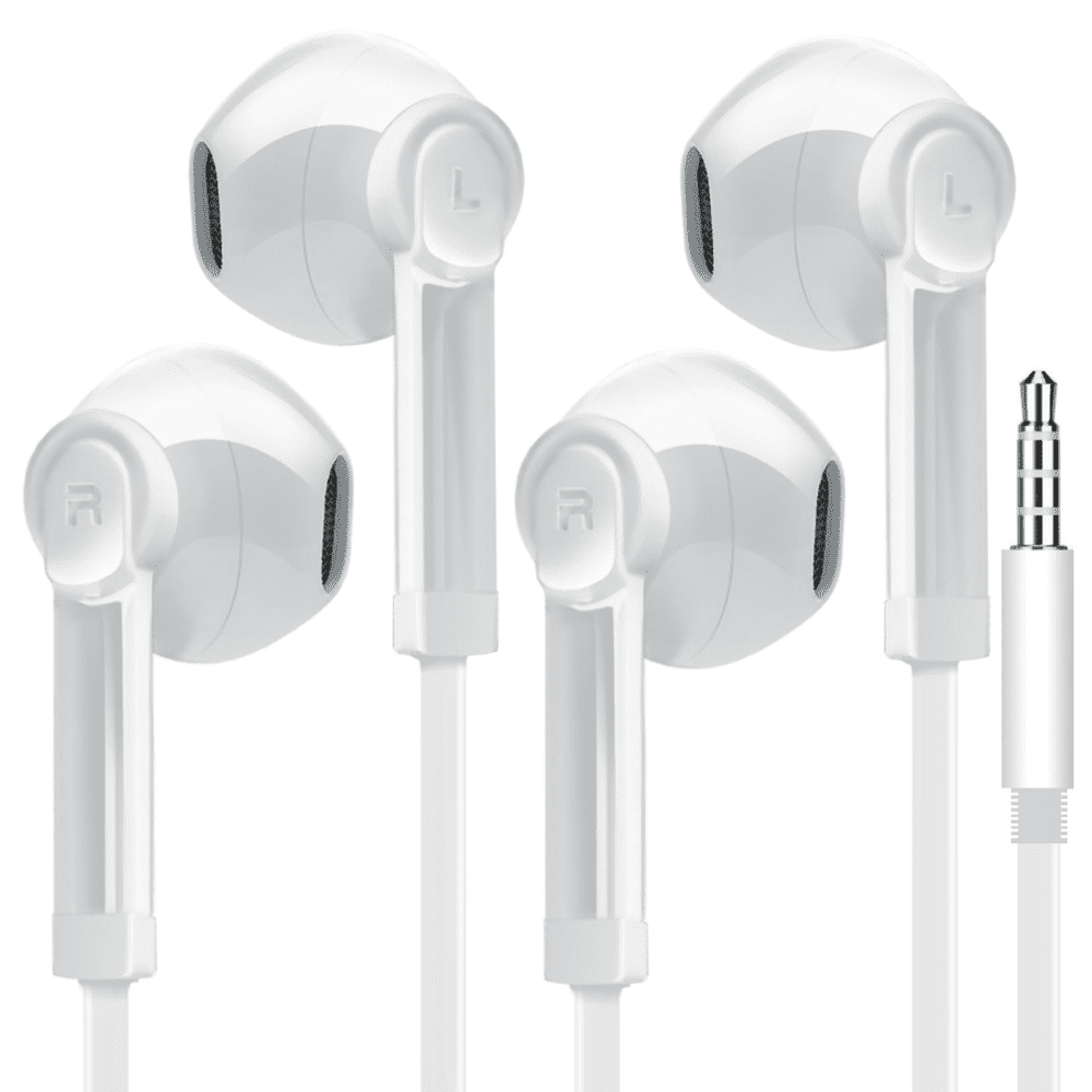 Headphones with Microphone Certified PowerStereo Flat Wired 3.5mm In ...